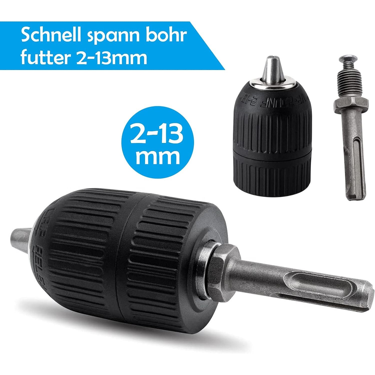 Adaptor mandrina QttvbTna, 2-13mm, 1/2'' SDS, set - eMAG.ro