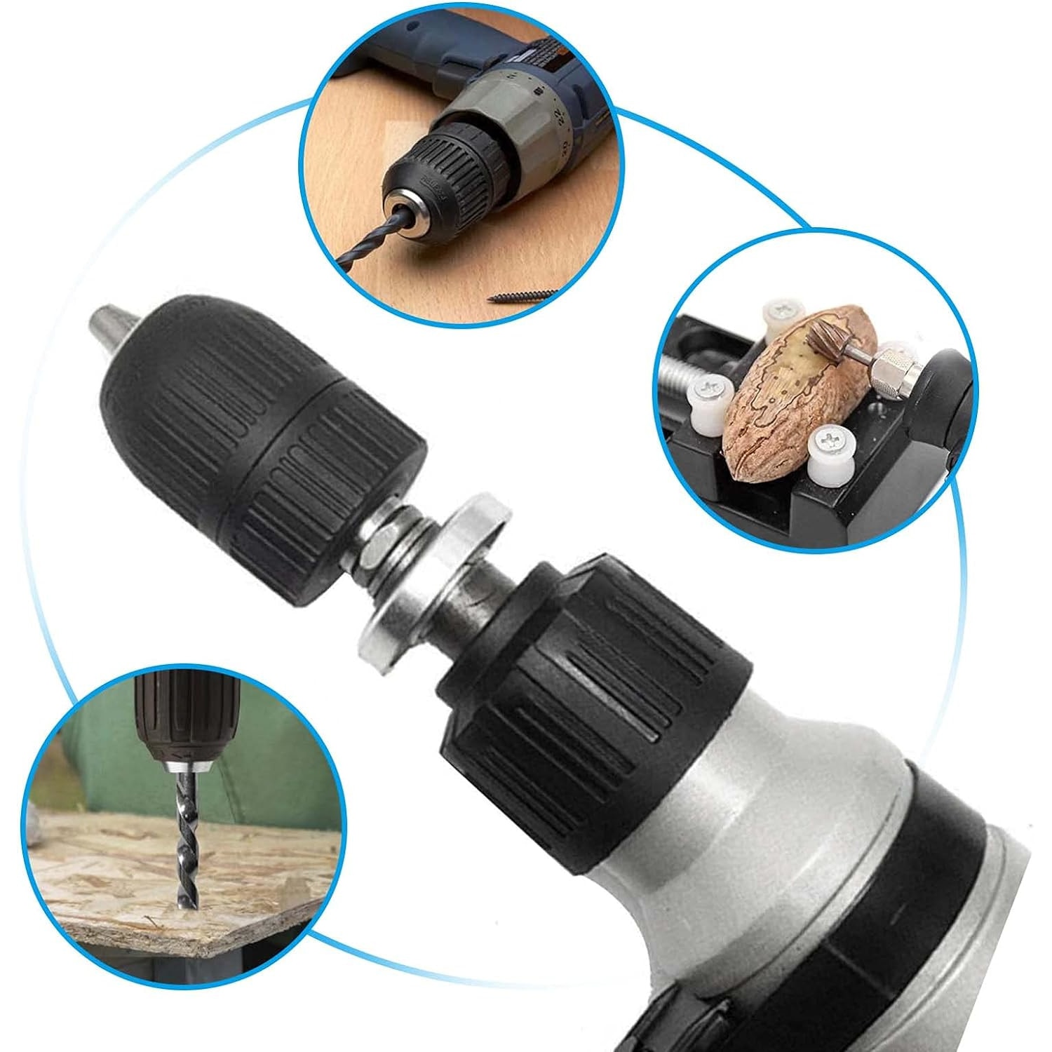 Adaptor mandrina QttvbTna, 2-13mm, 1/2'' SDS, set - eMAG.ro