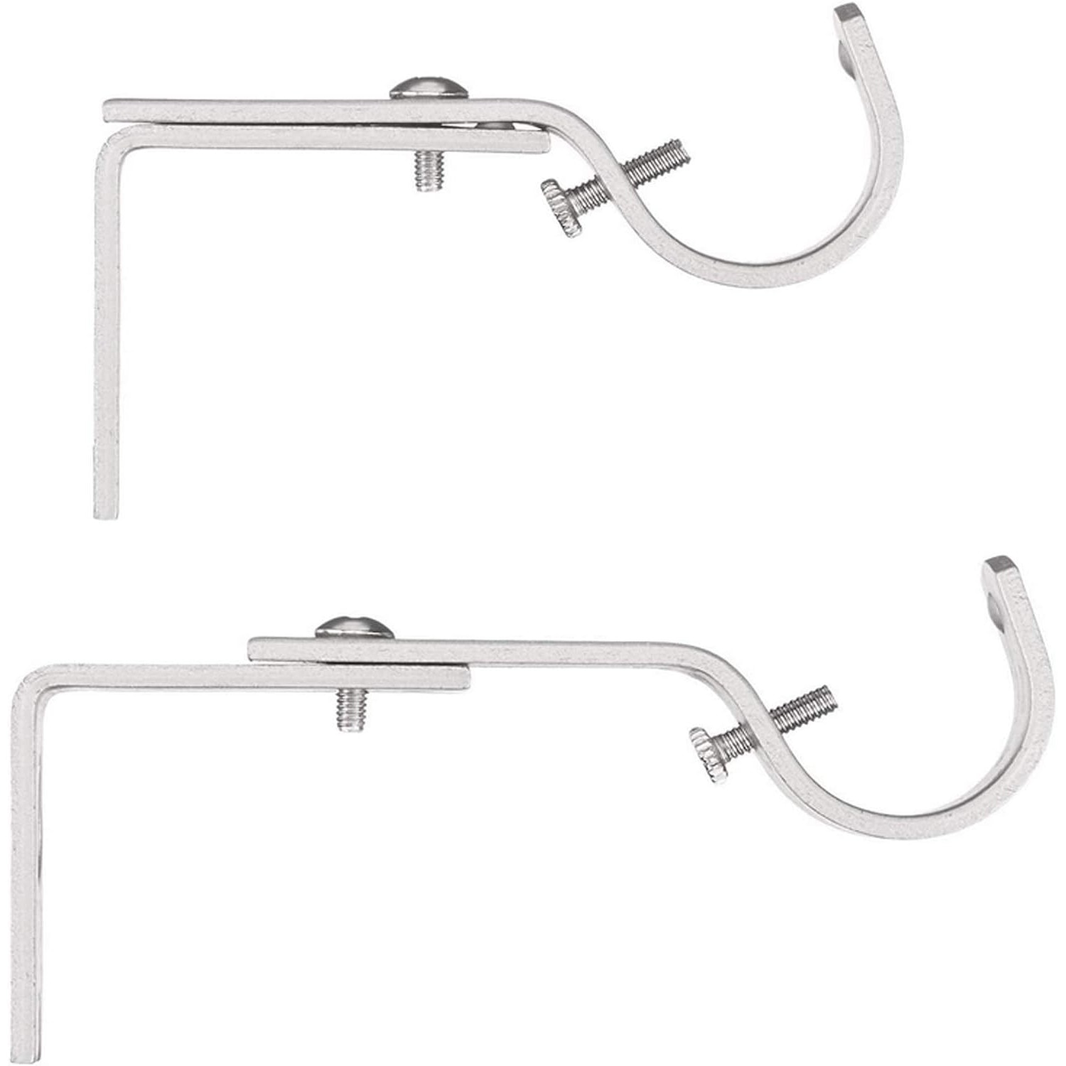 Set suport de perete pentru bara perdea, Mmgoqqt, Metal, Argintiu, 2 ...