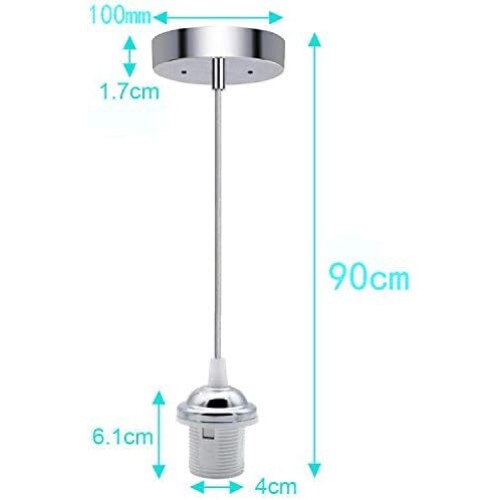 Set 2 socluri lampa, Mmgoqqt, Metal, E27, Argintiu - eMAG.ro