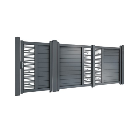 Set porti metalice din aluminiu, prefabricate, model Poseidon, Poarta ...