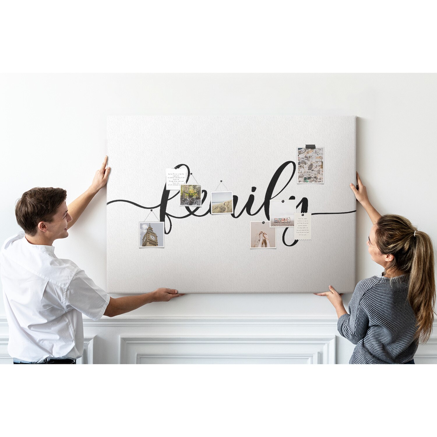 Tabla de pluta, Tulup, Inscriptie familiala, Multicolor, 140 cm x 100 ...