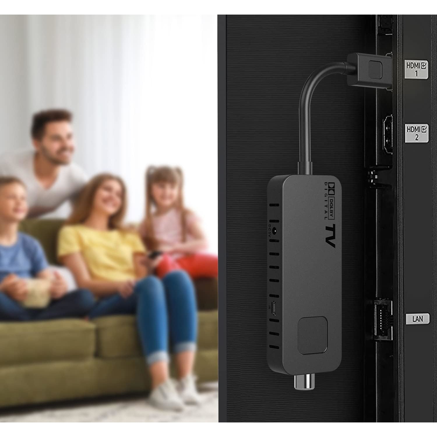 Decodor Dcolor DVB-T2 - Stick TV HDMI, Dolby Audio HD 1080P H265 cu ...