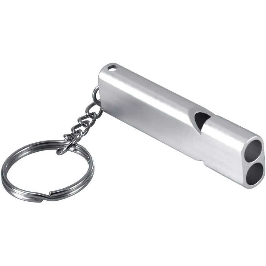 Fluier Dual pentru diverse activitati in aer liber, din aluminiu cu ...