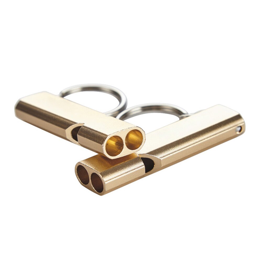 Fluier Dual pentru diverse activitati in aer liber, din aluminiu cu ...