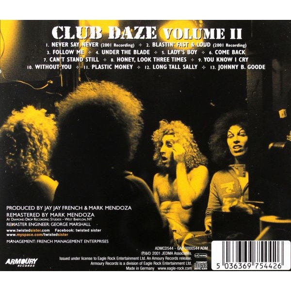 Twisted Sister: Club Daze Volume II [CD] - eMAG.hu