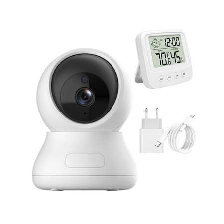 Camera de supraveghere audio video bebelusi, Wireless, 360 grade, Full ...