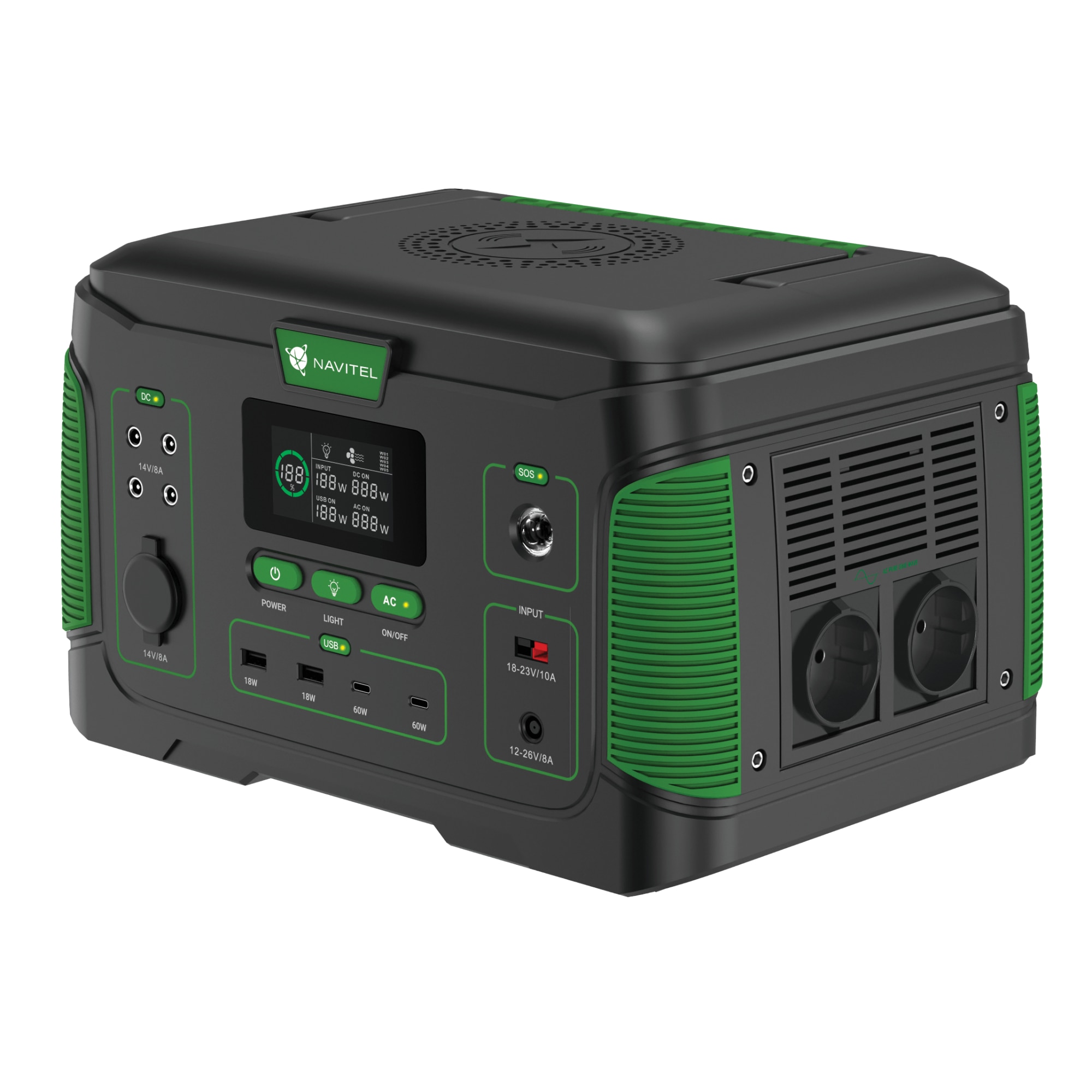 Statie de Alimentare Portabila NAVITEL NS1000, Anderson 30A, 1000W, USB ...
