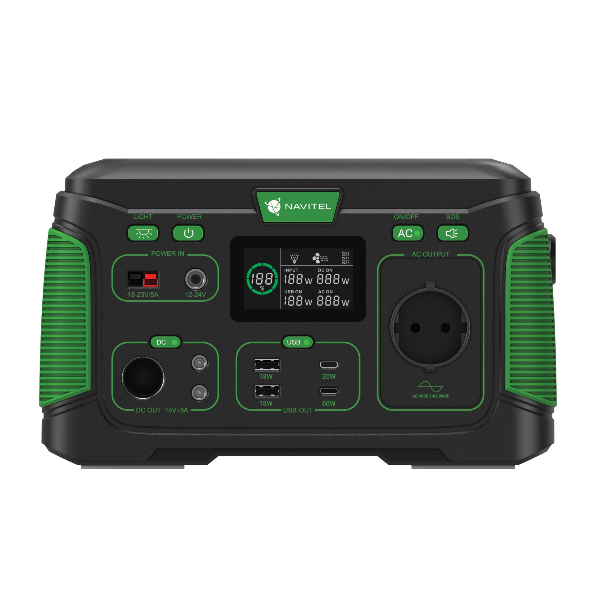 Statie de Alimentare Portabila NAVITEL NS500, Anderson 30A, 500W, USB-C ...