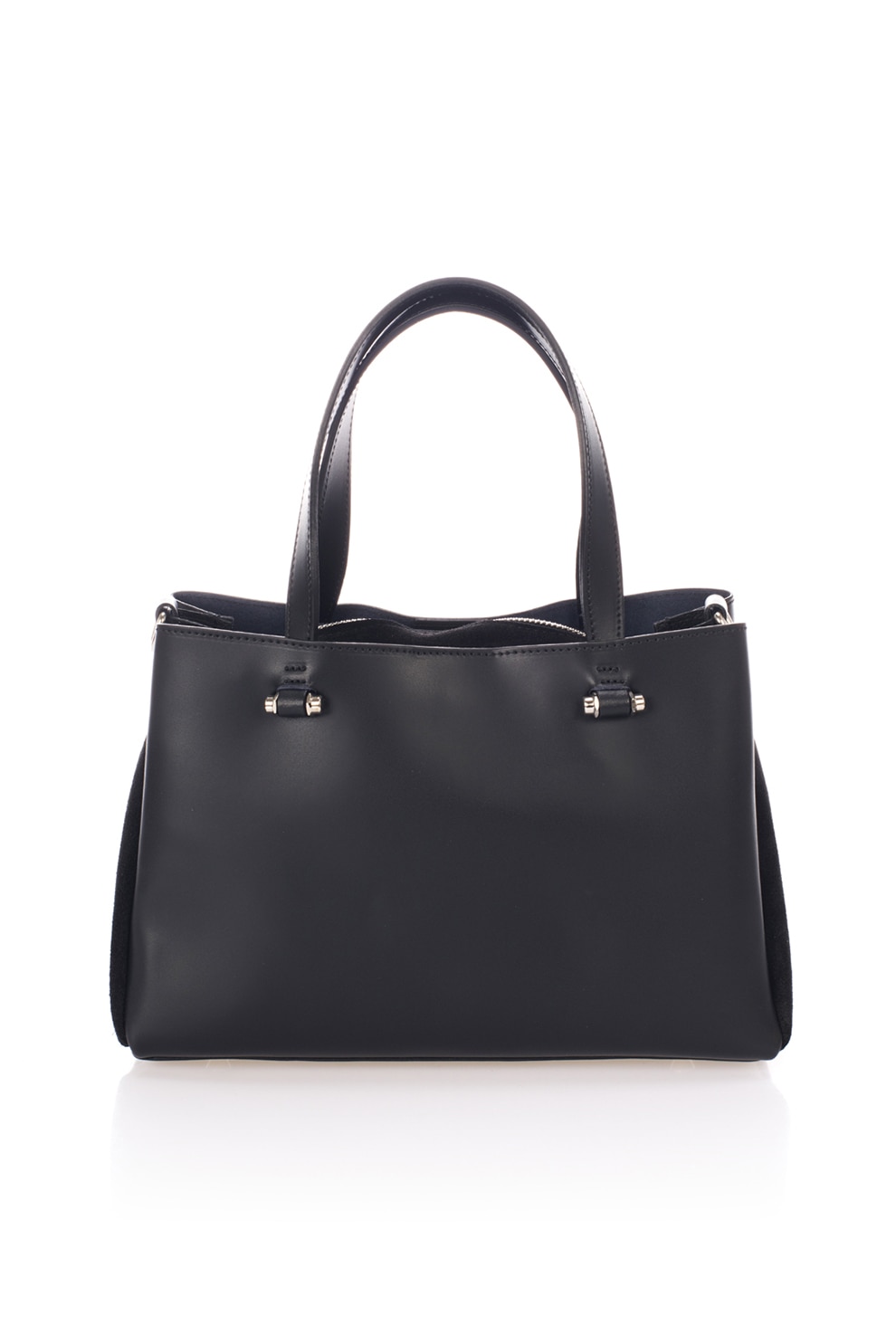 Massimo Castelli, Geanta shopper din piele, Negru - eMAG.ro