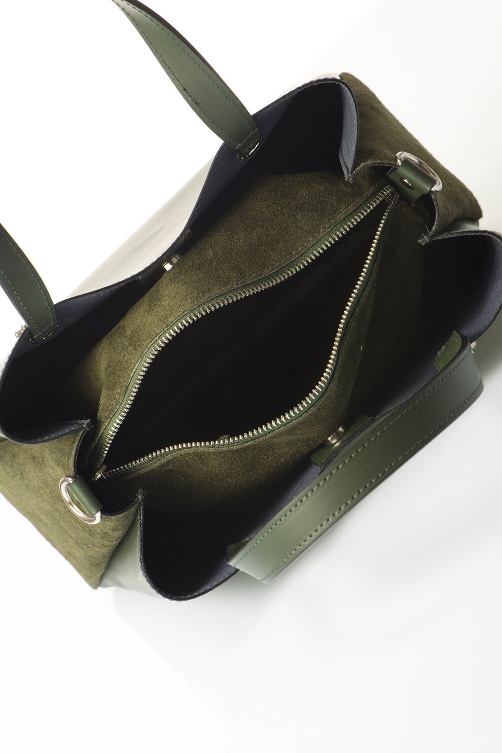 Massimo Castelli, Geanta shopper din piele, Sparanghel - eMAG.ro