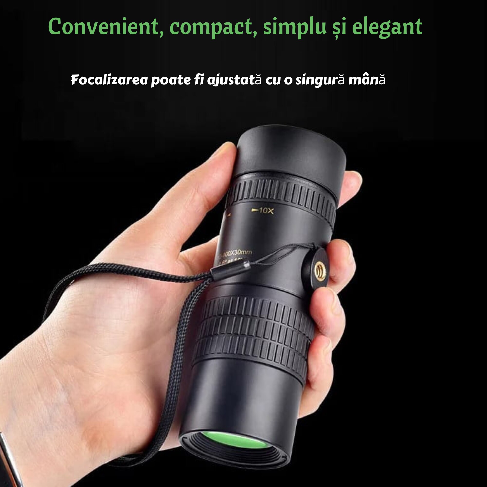 Monoclu Telescop Profesional HD goBERA®,4K,10-300X40mm, Prisma BAK4 ...
