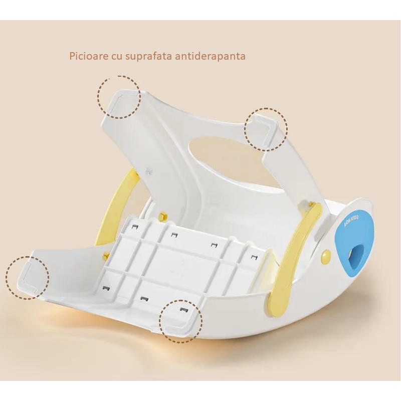 Inaltator pliabil cu doua trepte Little Mom For Kids Blue - eMAG.ro