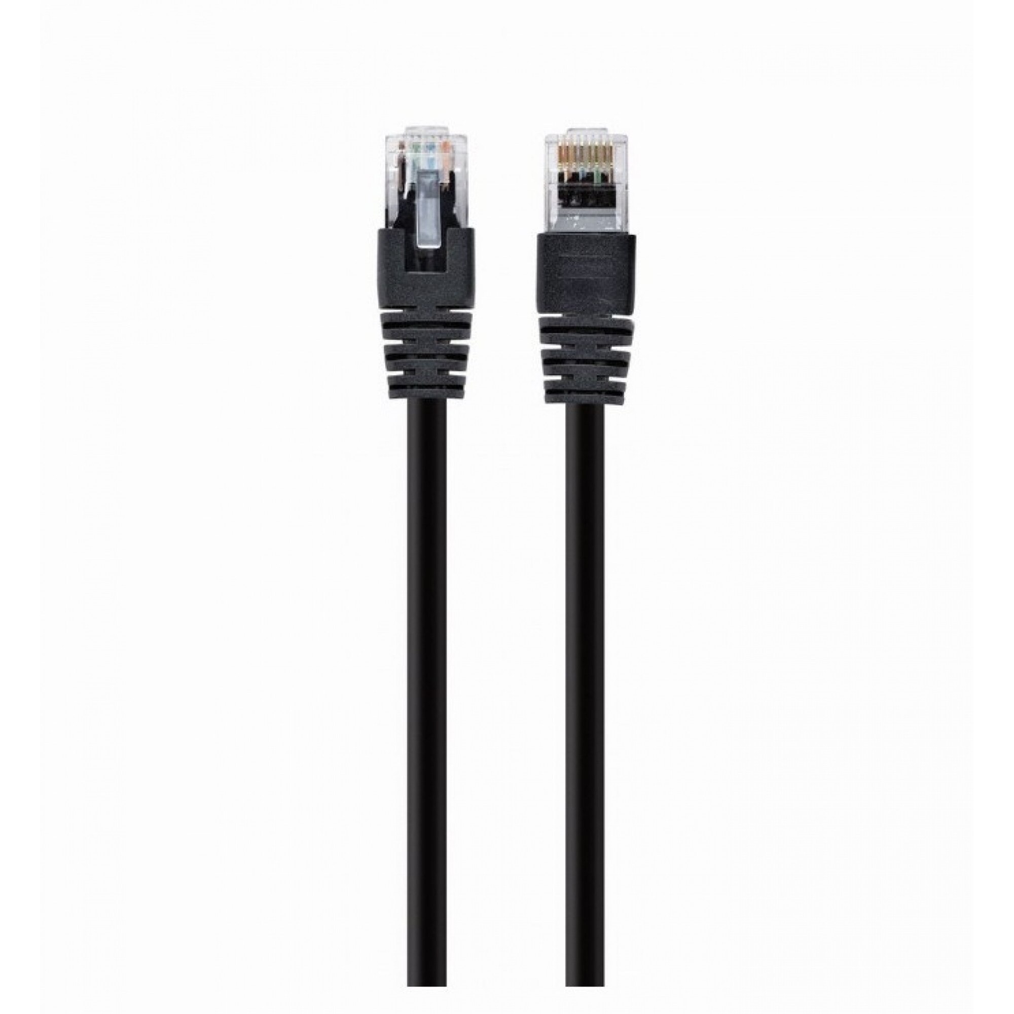 Cablu de retea patch cord UTP Cat 5E, CCA, 2 metri, Negru - eMAG.ro