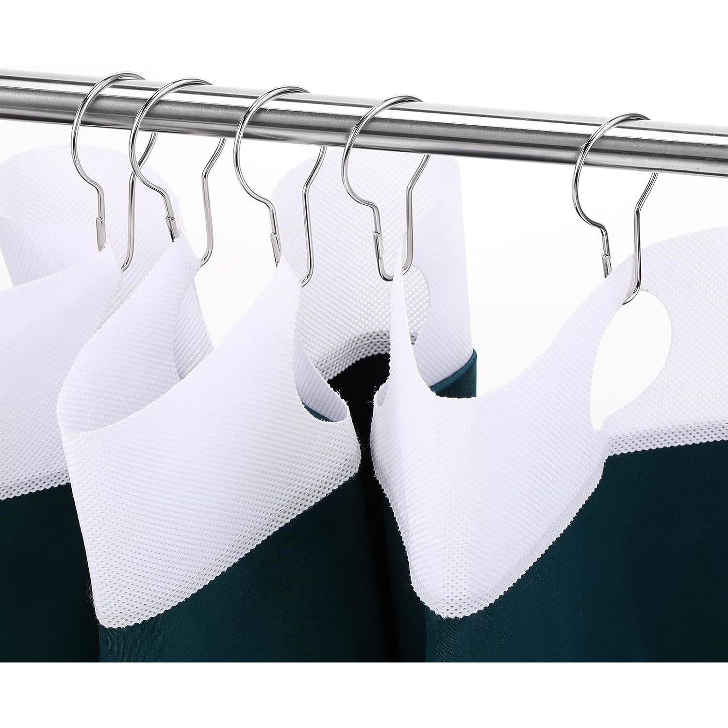 Set 50 carlige pentru perdele, Inox, Argintiu - eMAG.ro