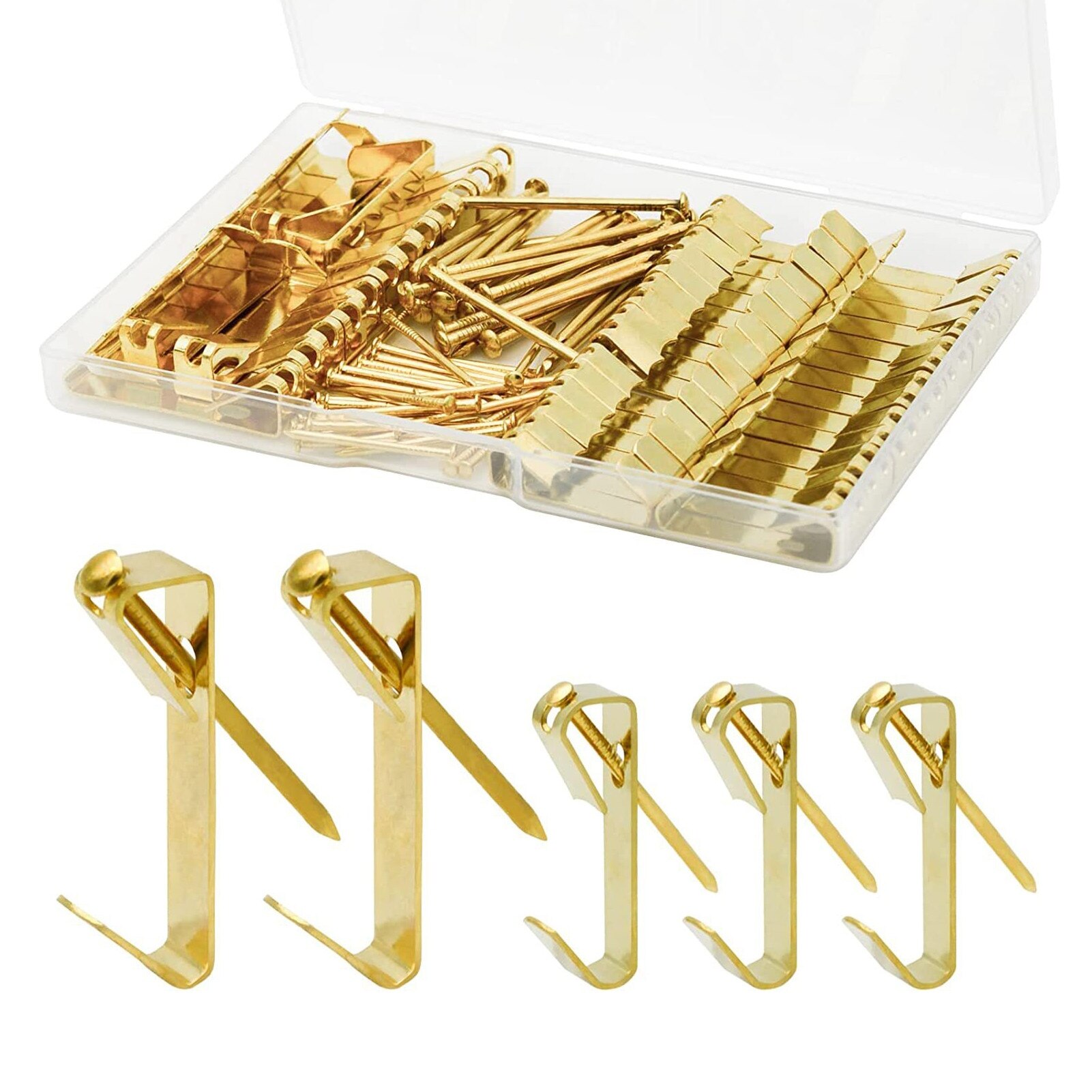Set 50 Carlige pentru tablouri, Fier, Auriu - eMAG.ro