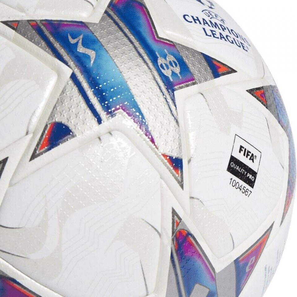 Minge fotbal Adidas Finale 24 UCL Pro - oficiala de joc, alb/albastru ...