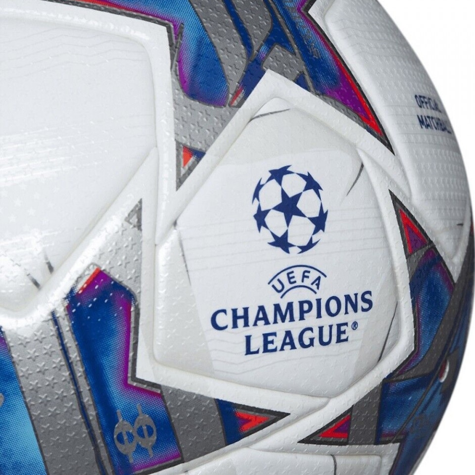 Minge fotbal Adidas Finale 24 UCL Pro - oficiala de joc, alb/albastru ...