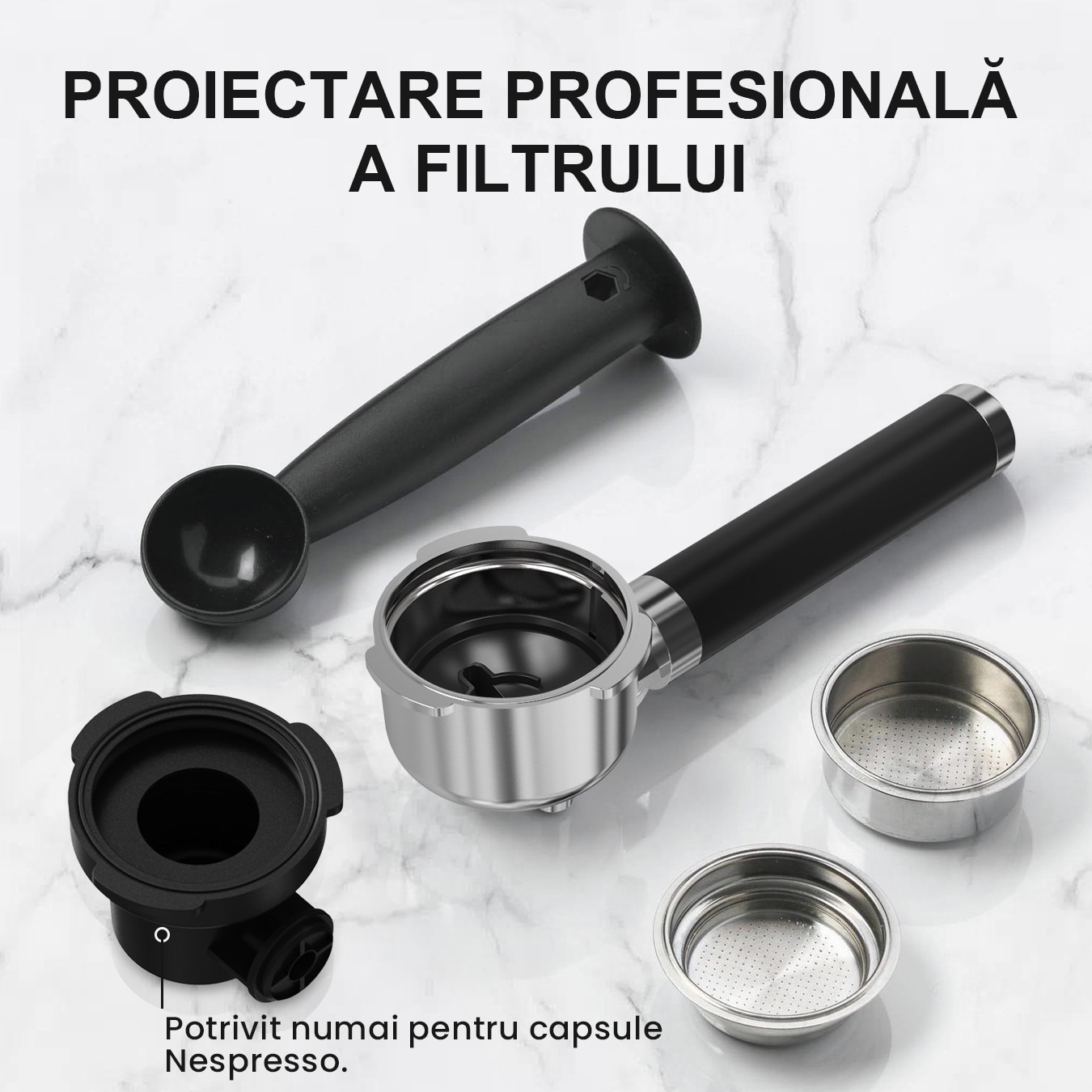 Espressor manual 3 in 1, Capsule/cafea macinata/pad cafea, Volum ...