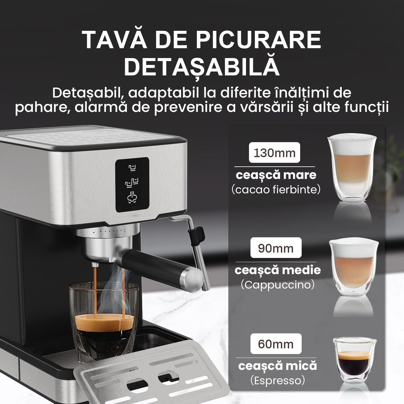 Espressor manual 3 in 1, Capsule/cafea macinata/pad cafea, Volum ...