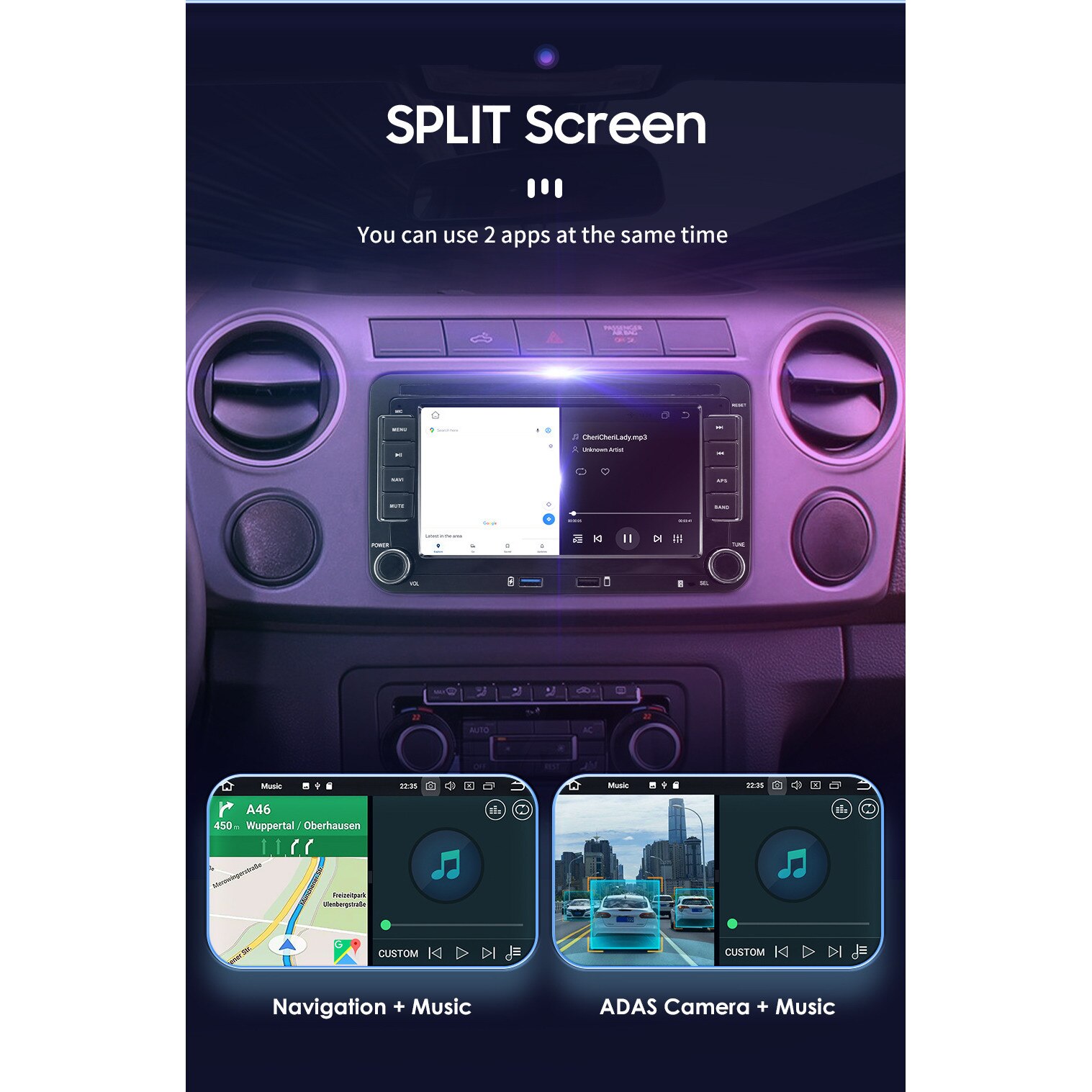 Navigatie Auto Android 12, slot SIM 4G, Display 7 inch, Carplay, WIFI ...