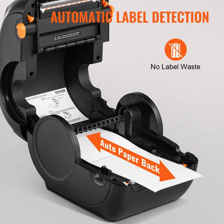 VEVOR Bluetooth термопринтер за етикети 300 dpi, USB стикер за етикет с ...