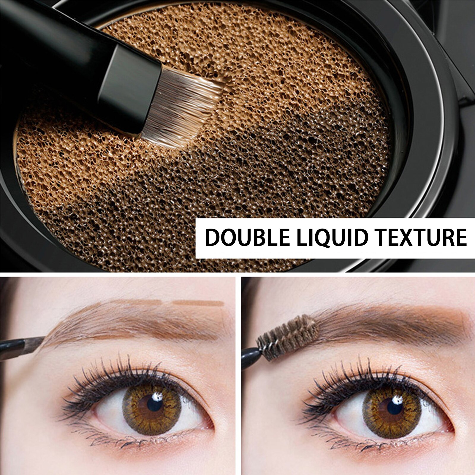 Kit pentru sprancene, zggzerg, Cu Perna de aer in 2 culori si Pensula ...