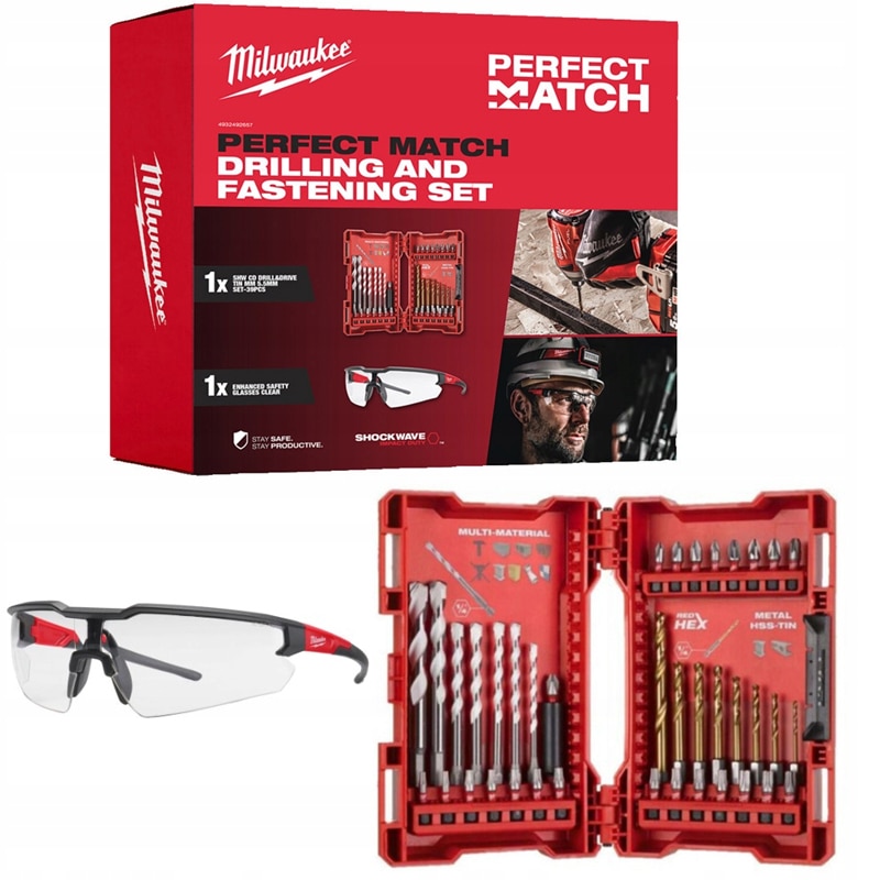 Set 40 burghie si biti cu ochelari de protectie, Shockwave 2B - Perfect ...
