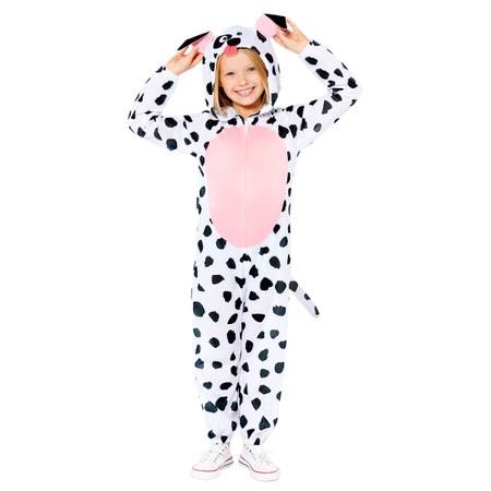 Costum serbare copii Catel Dalmatian, cu coada, alb, 8-10 ani - eMAG.ro