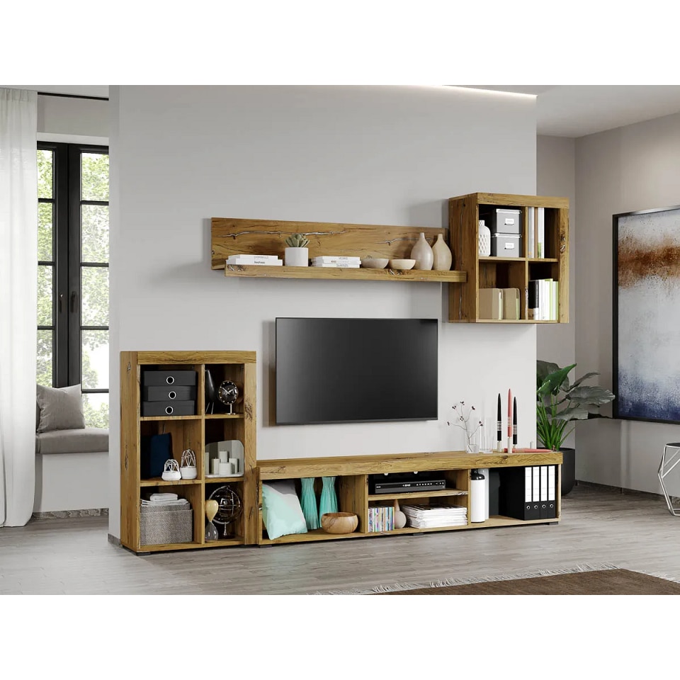 Set Mobilier, Living Gri cu Flagstaff, Atena-C04, L 240 x A 35.2 x H ...