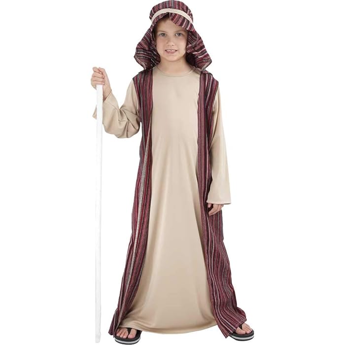 Costum Craciun pastor Iosif, 5-7 ani, 116 cm - eMAG.ro