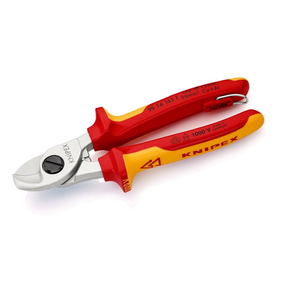 Cleste pentru taiat cabluri, KNIPEX 95 16 165 T, VDE, 165 mm - eMAG.ro