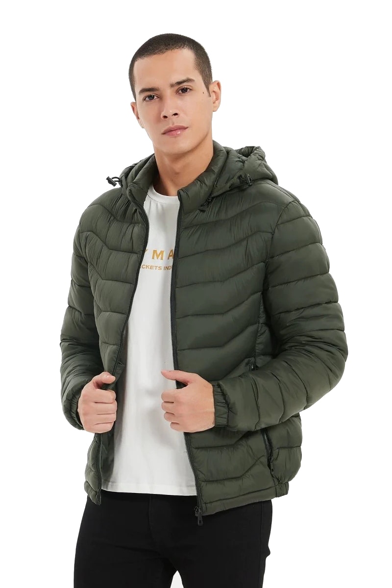 Geaca barbati KYMAXX JEAN 5232 Verde M - eMAG.ro