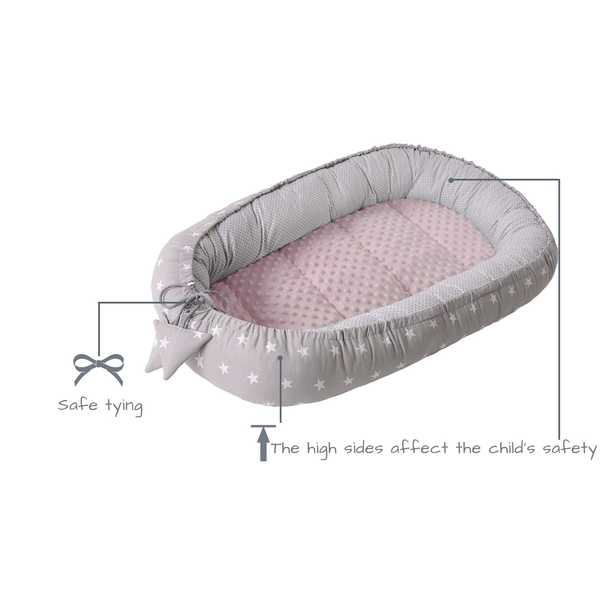 Set de 5 piese Cosulet bebe, Medi Partners, Model de Stea, cu insertie ...