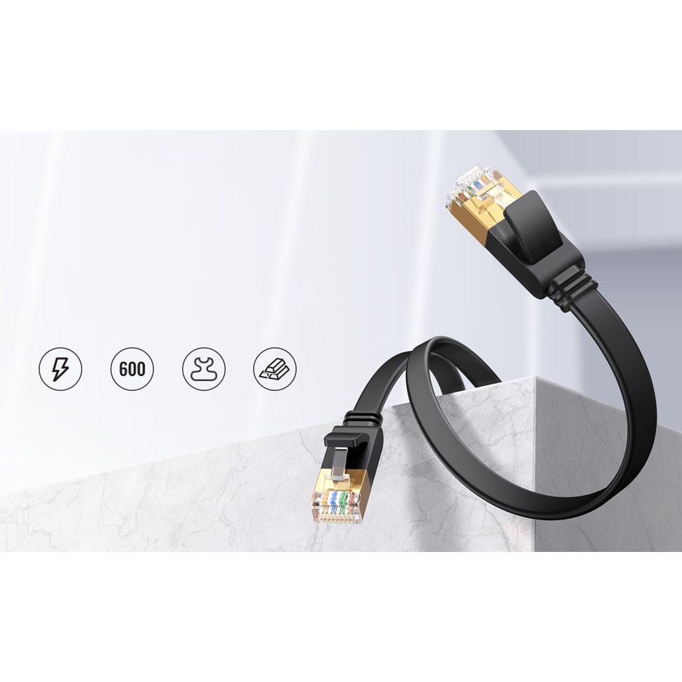 Cablu Internet LAN 25m Vayox VA0065, CAT 7, S/FTP Ethernet, Conector ...