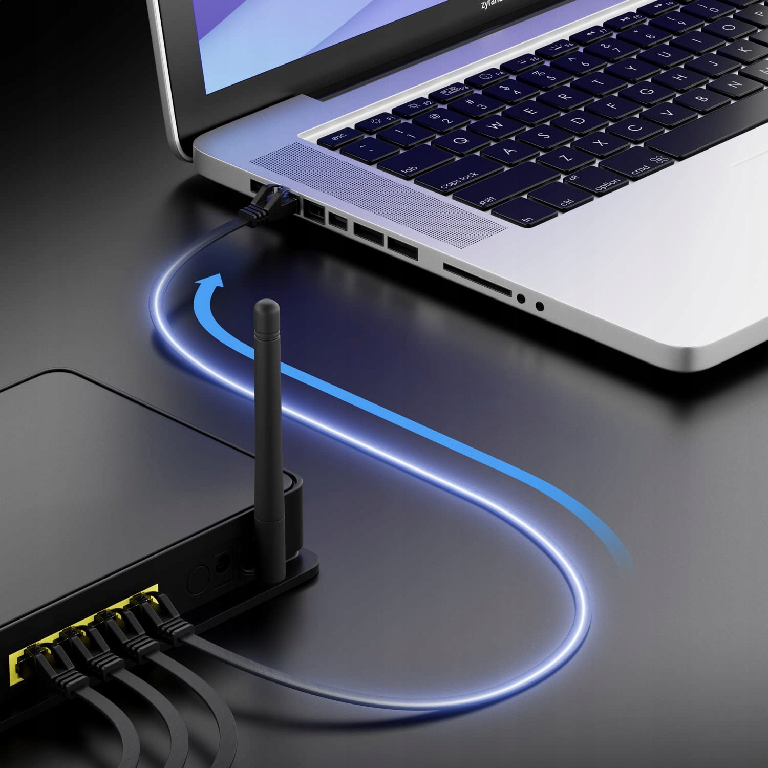 Cablu Internet LAN Vayox PRO, CAT 7, 100 Gbps, Plat, Negru, 3m - eMAG.ro