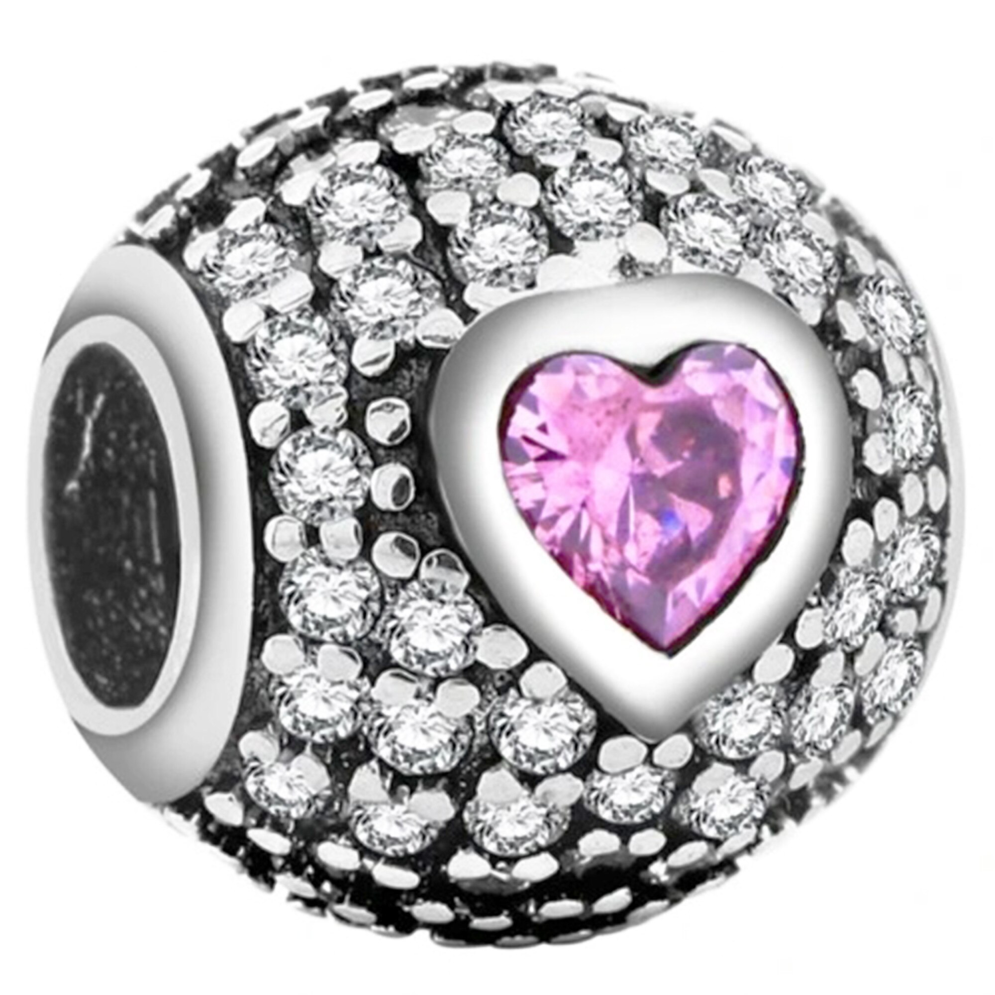 Charms, Larezo, Din Argint 925, Bila Zirconia Inima - eMAG.ro