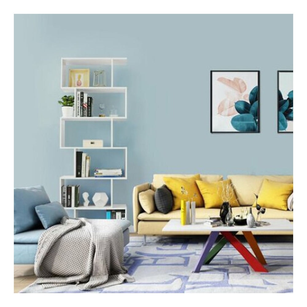 Biblioteca tip raft, cu 6 polite, alb, 70 x 24 x 190.5cm - eMAG.ro