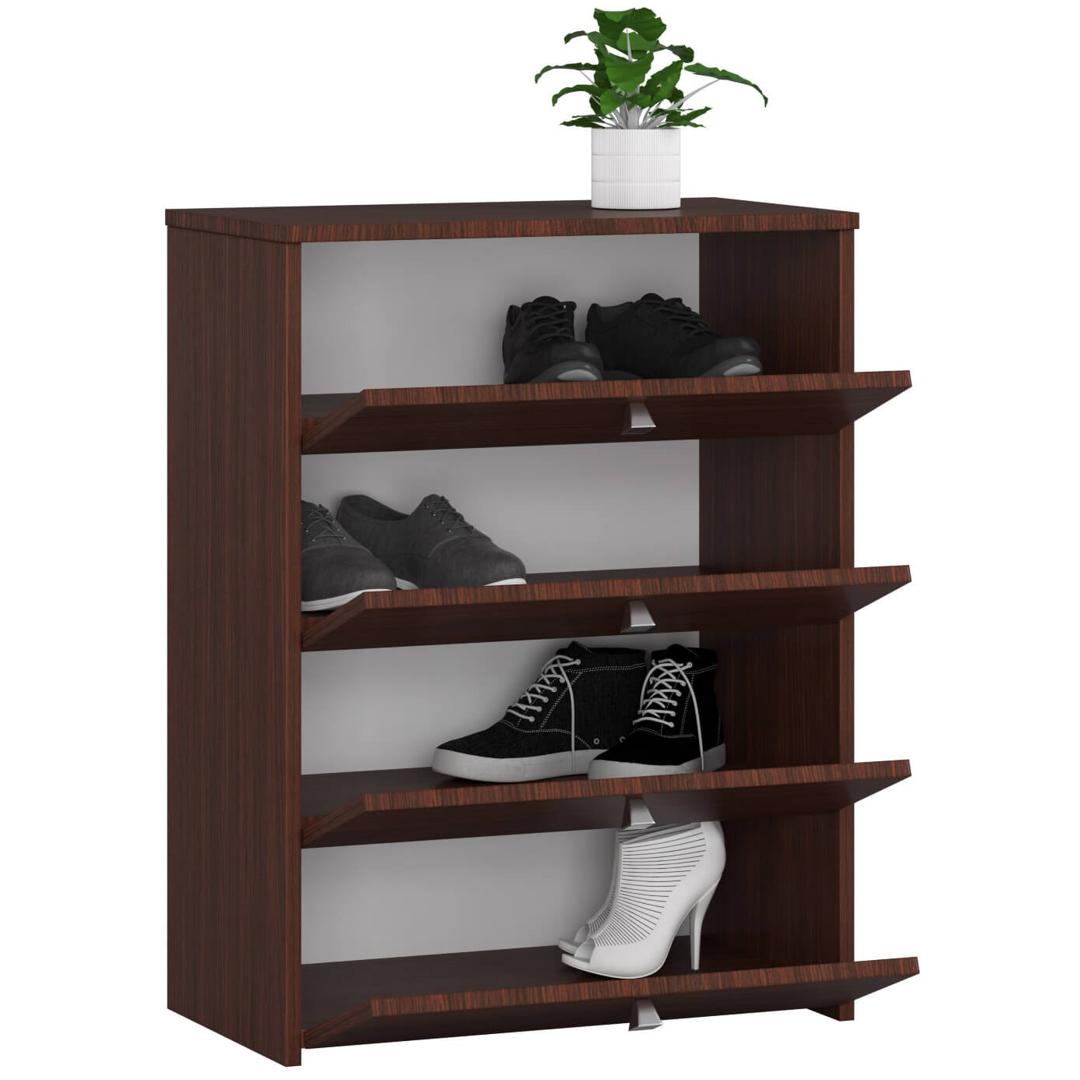 Pantofar, cu 4 sertare, wenge, 66 x 85 x 36 cm - eMAG.ro