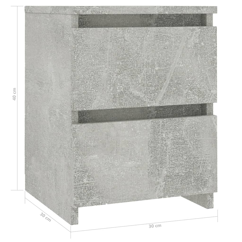 Noptiera, gri beton, 30 x 30 x 40 cm, PAL 800521 - eMAG.ro