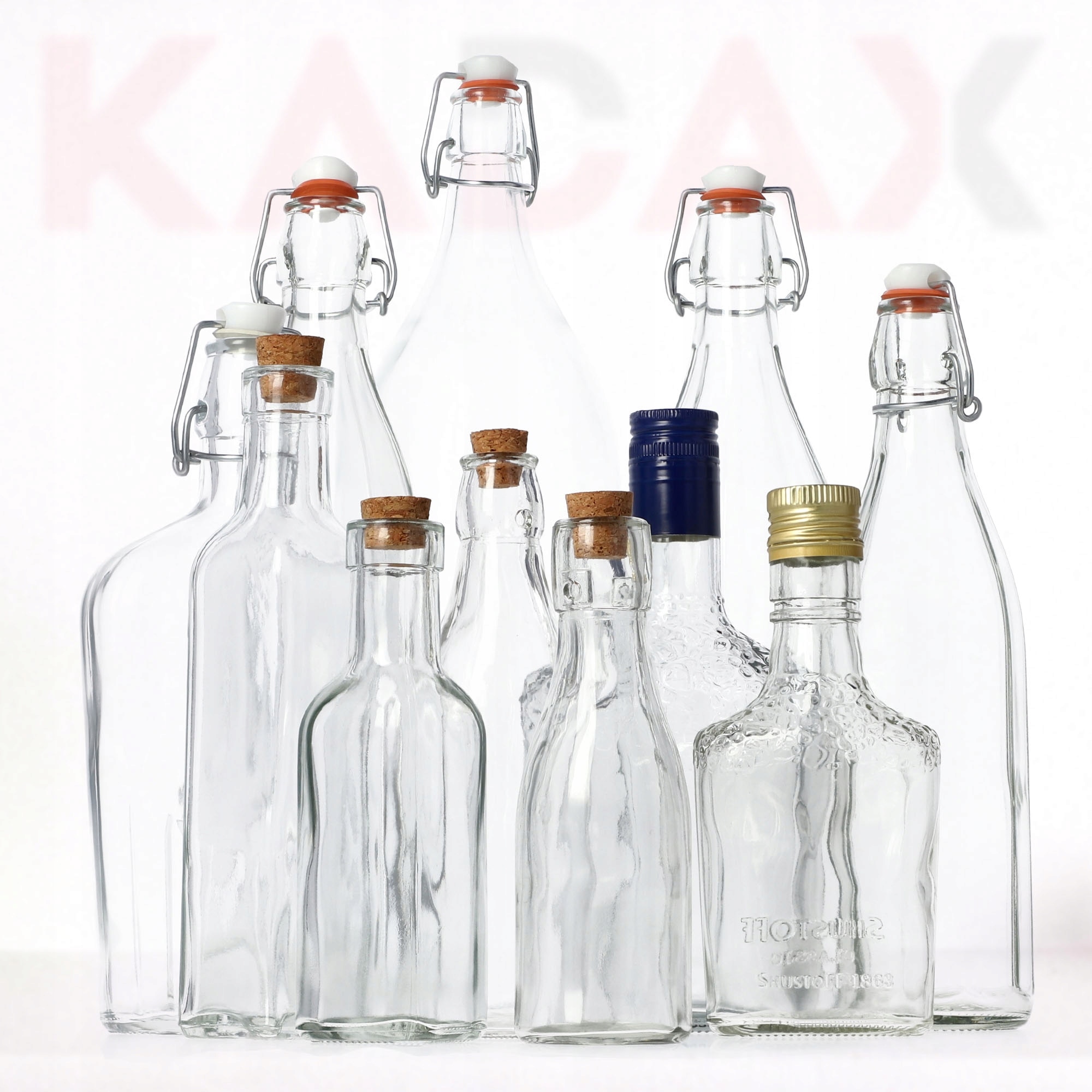 Set 6 Sticle cu capac, KADAX, Transparent, 2000 ml - eMAG.ro