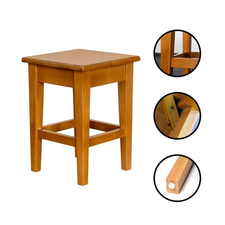 Taburet din lemn masiv fag - eMAG.ro
