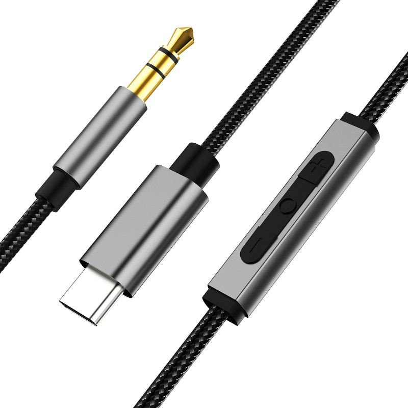 Cablu audio, USB-C la Jack 3.5mm, eRDX®, DAC 32 biti, 1m - eMAG.ro