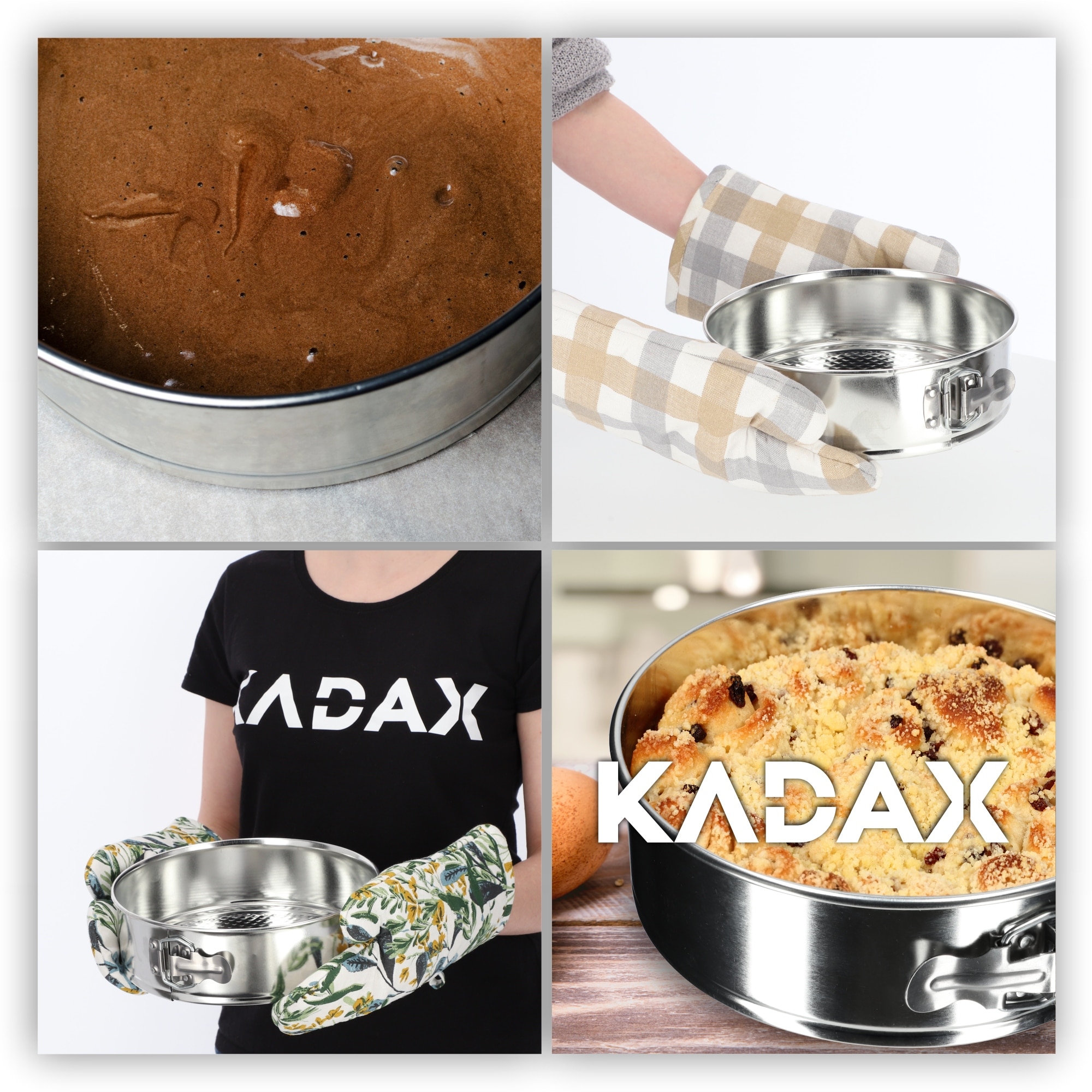 Forma rotunda tort, Kadax, Inox, 24 x 7 cm, Argintiu - eMAG.ro