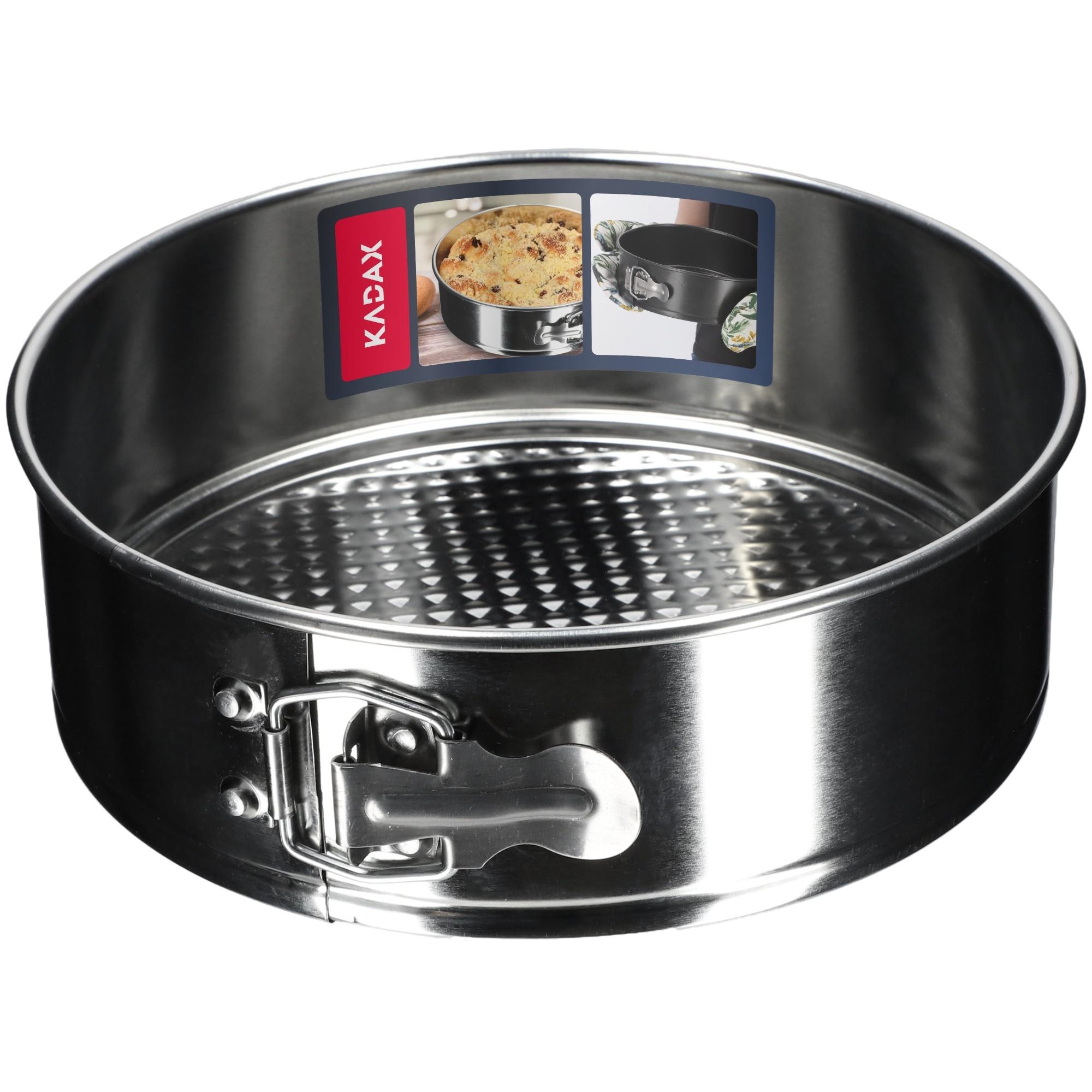 Forma rotunda tort, Kadax, Inox, 24 x 7 cm, Argintiu - eMAG.ro