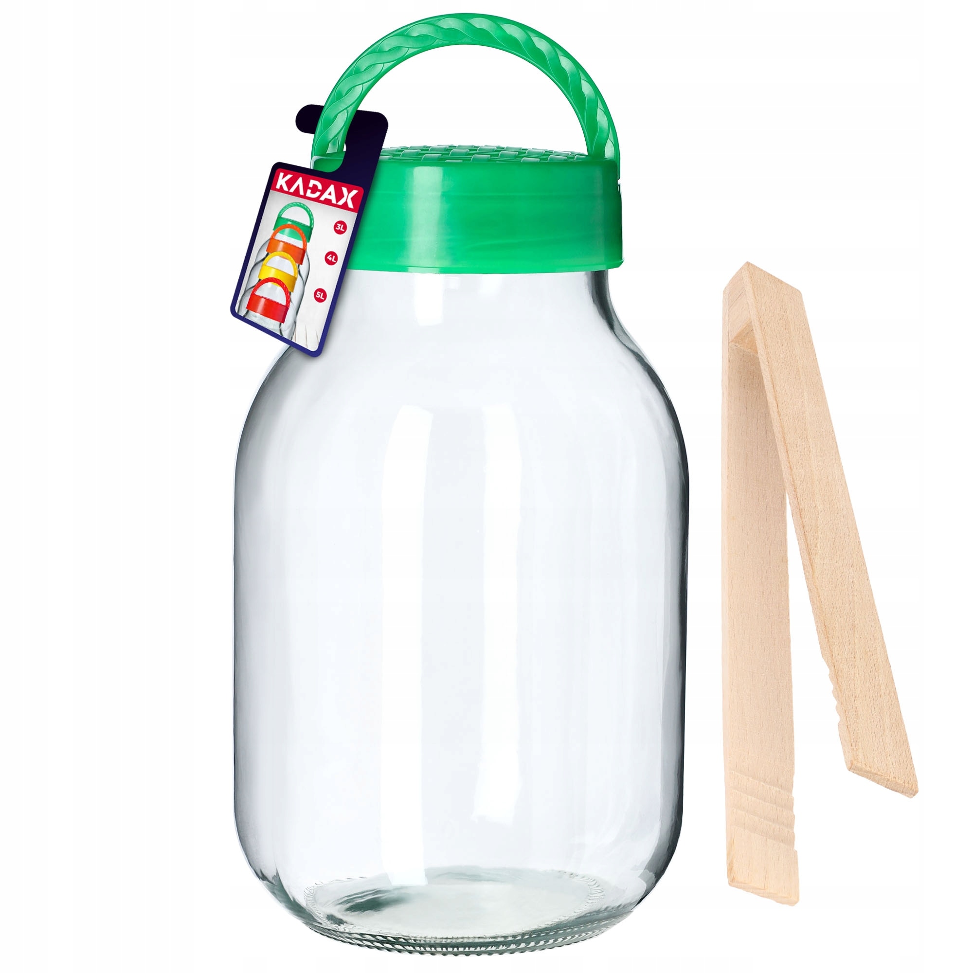 Borcan cu cleste pentru muraturi, Kadax, Sticla, 3 l, Transparent ...