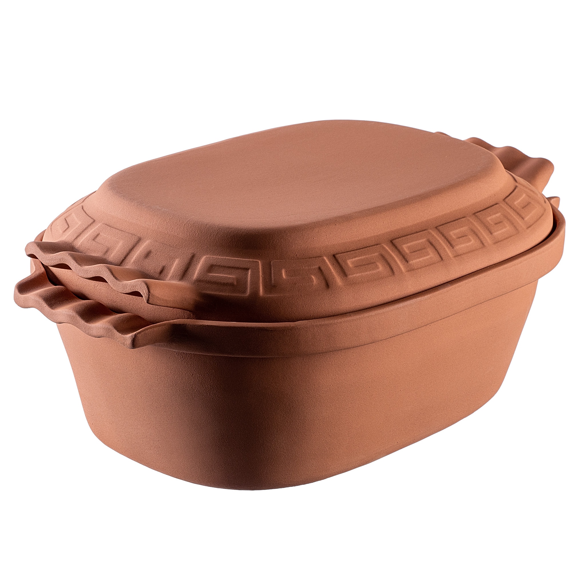 Vas roman cu capac, Kadax, Augustus, Lut, Oval, 41 x 27 x 16 cm, 6 l ...
