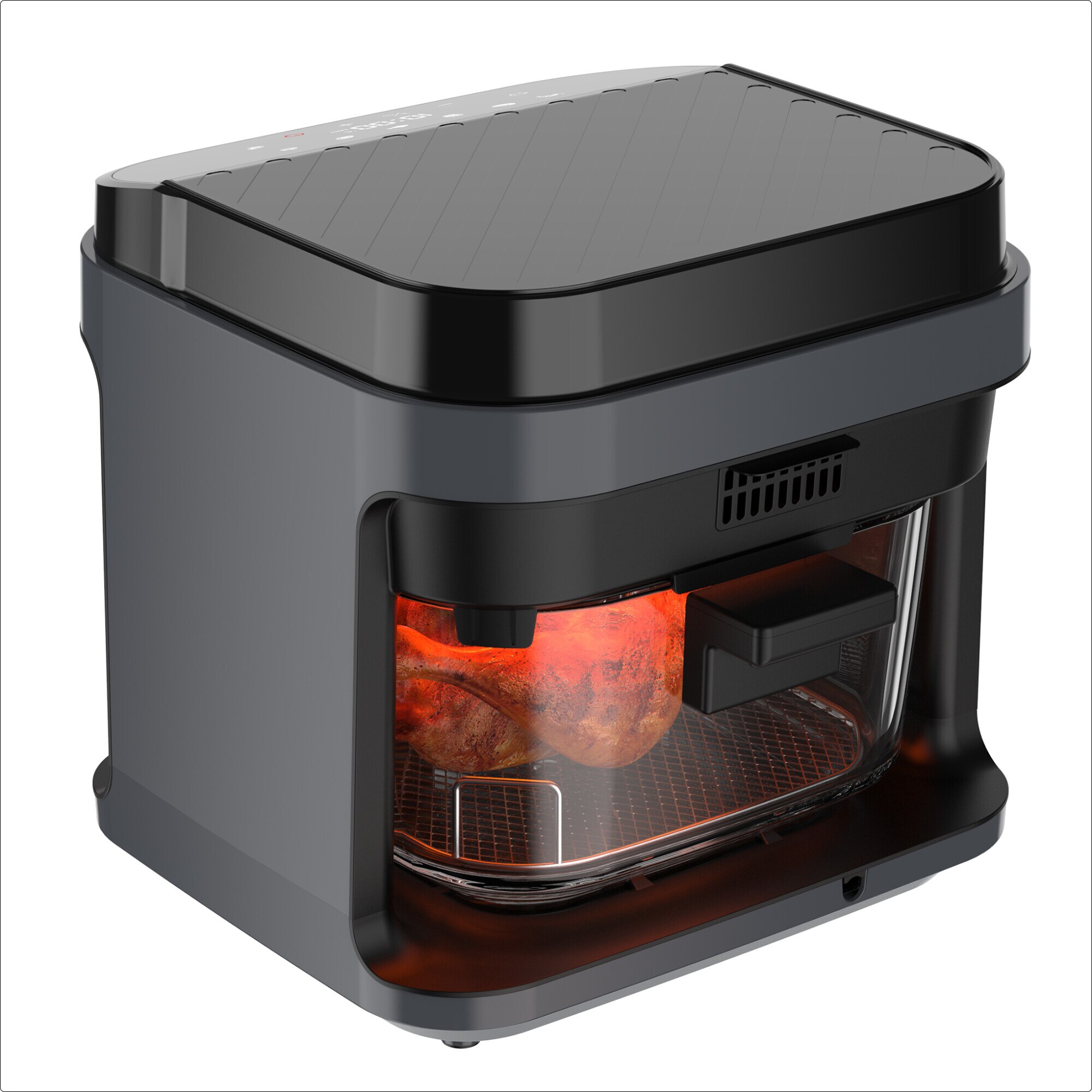 Friteuza cu Aer Cald / Air Fryer, Biovita PRESTIGE, Cos din Sticla, 5 ...