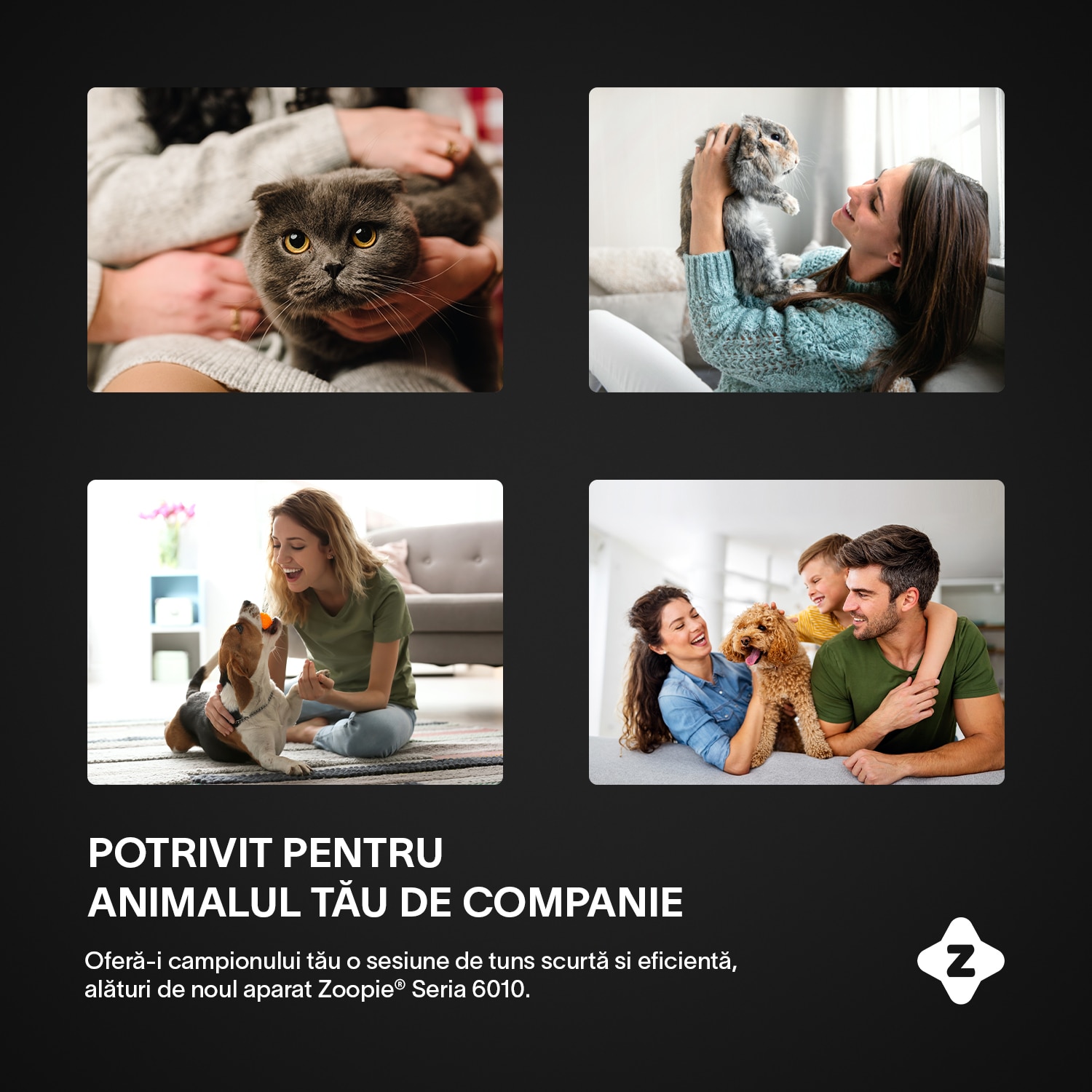 Masina de tuns animale, Zoopie®, TRIM Series 6010, pentru caini, pisici ...