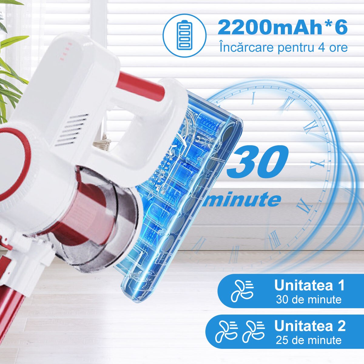 Aspirator vertical fara fir, XINXU, tub flexibil, Multifunctional, 150W ...